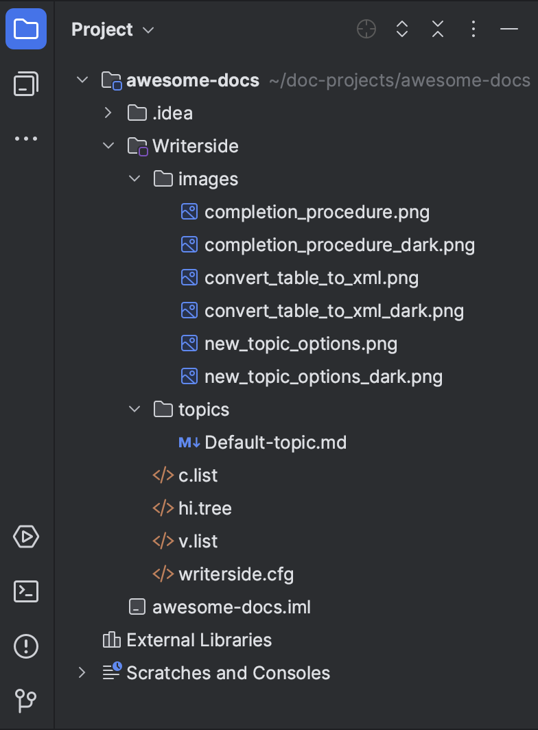 Projects | Writerside Documentation