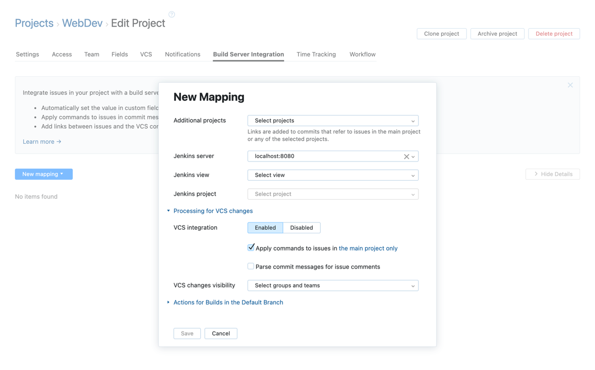 Integrate with Jenkins | YouTrack Cloud Documentation