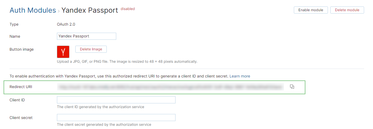 Yandex Passport Auth Module | YouTrack Cloud Documentation