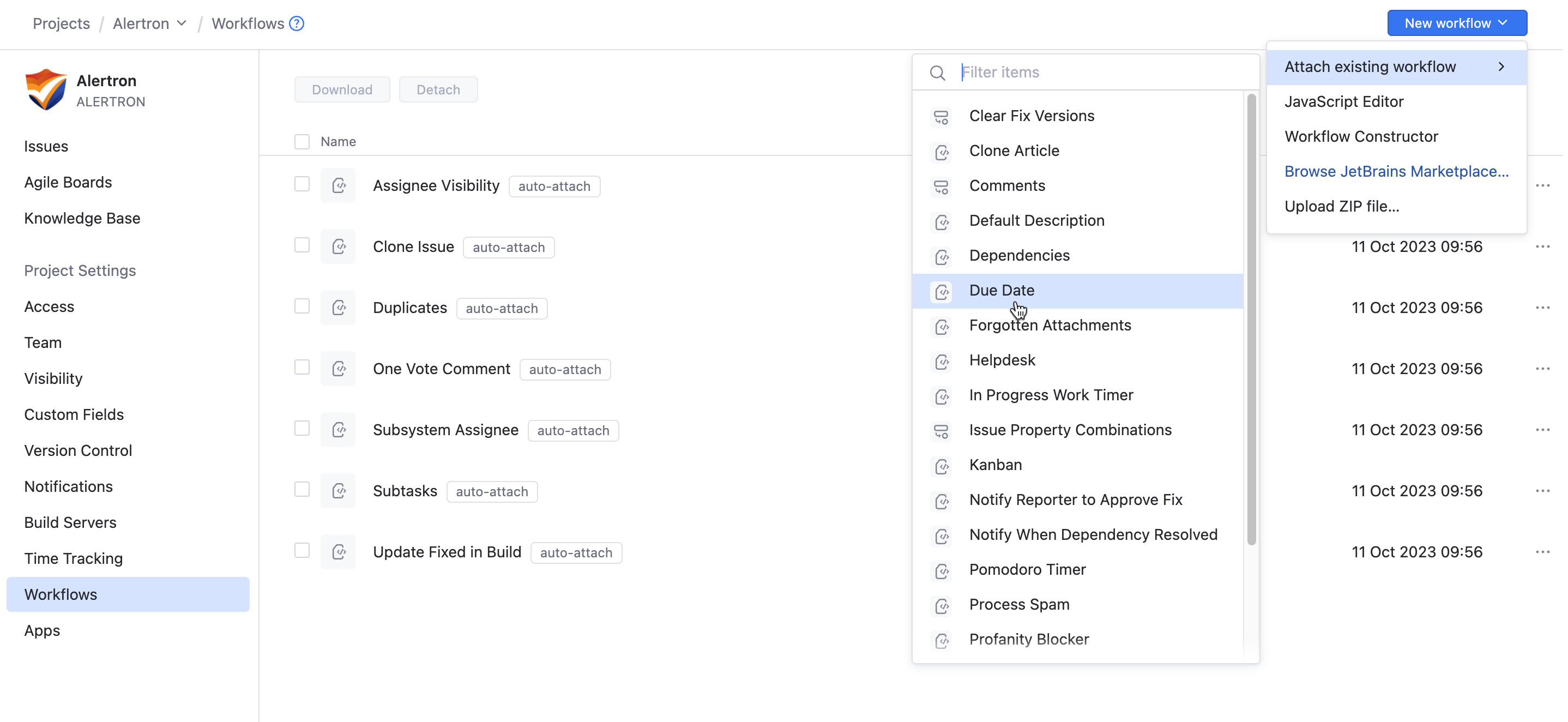 Manage Workflows | YouTrack Server Documentation
