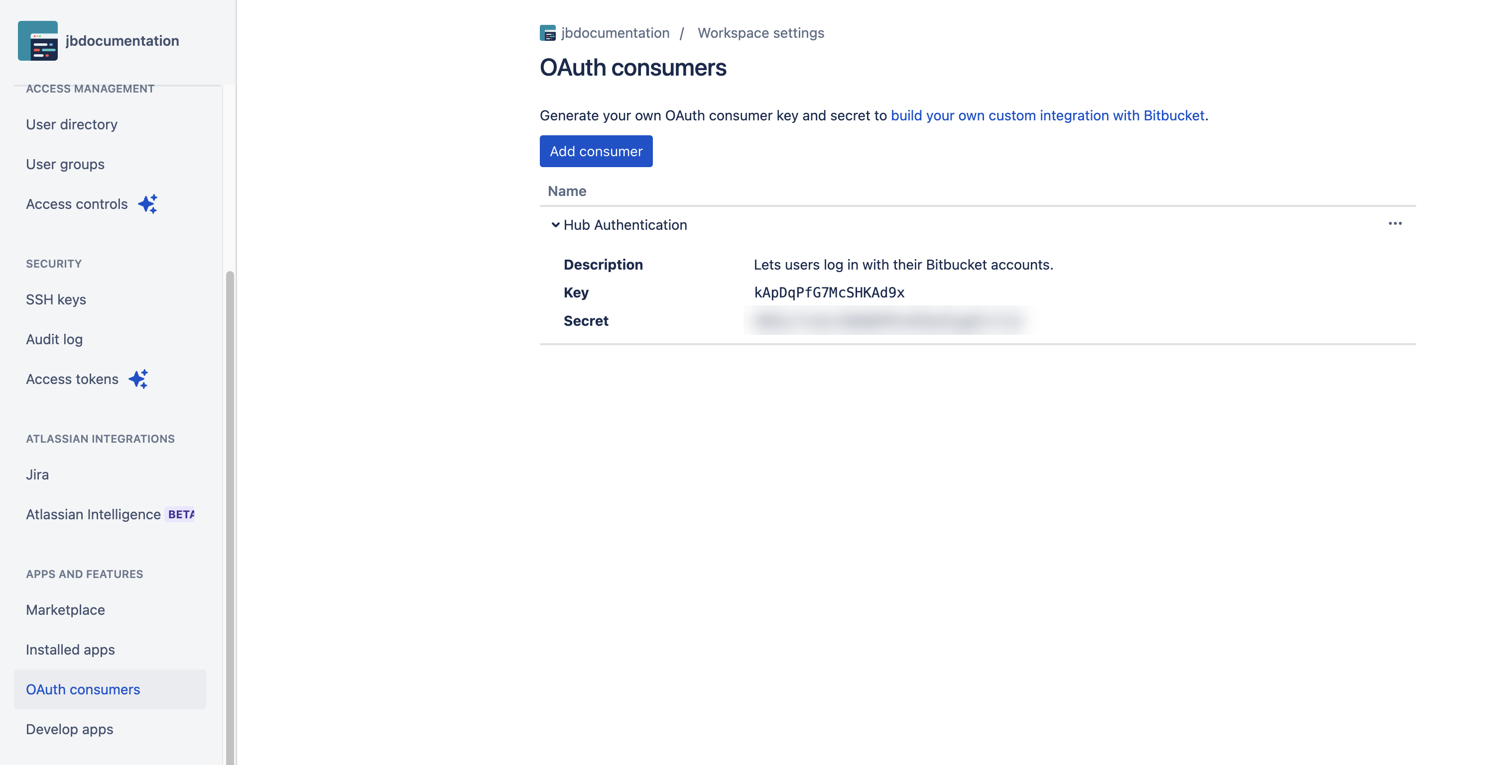 Bitbucket Cloud Auth Module | YouTrack Server Documentation