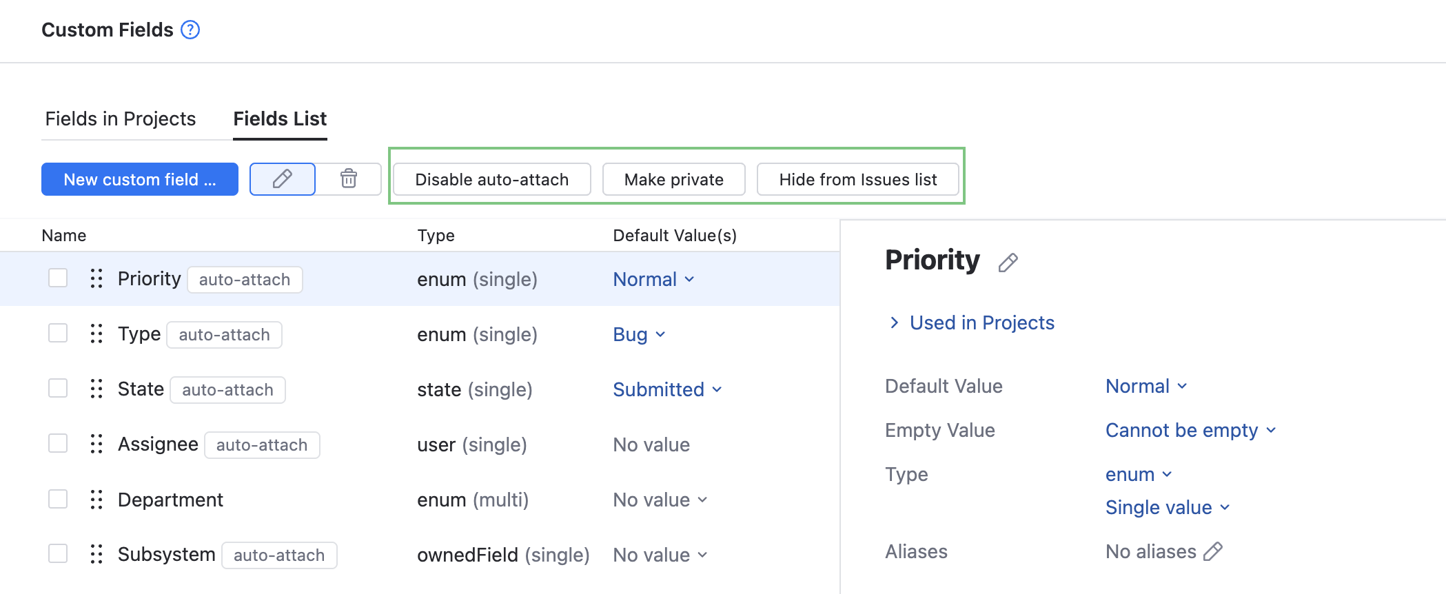Global Default Settings | YouTrack Cloud Documentation