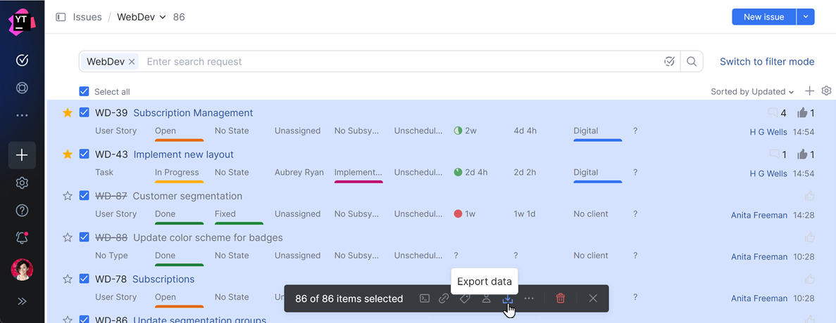 Export Issue Data | YouTrack Cloud Documentation