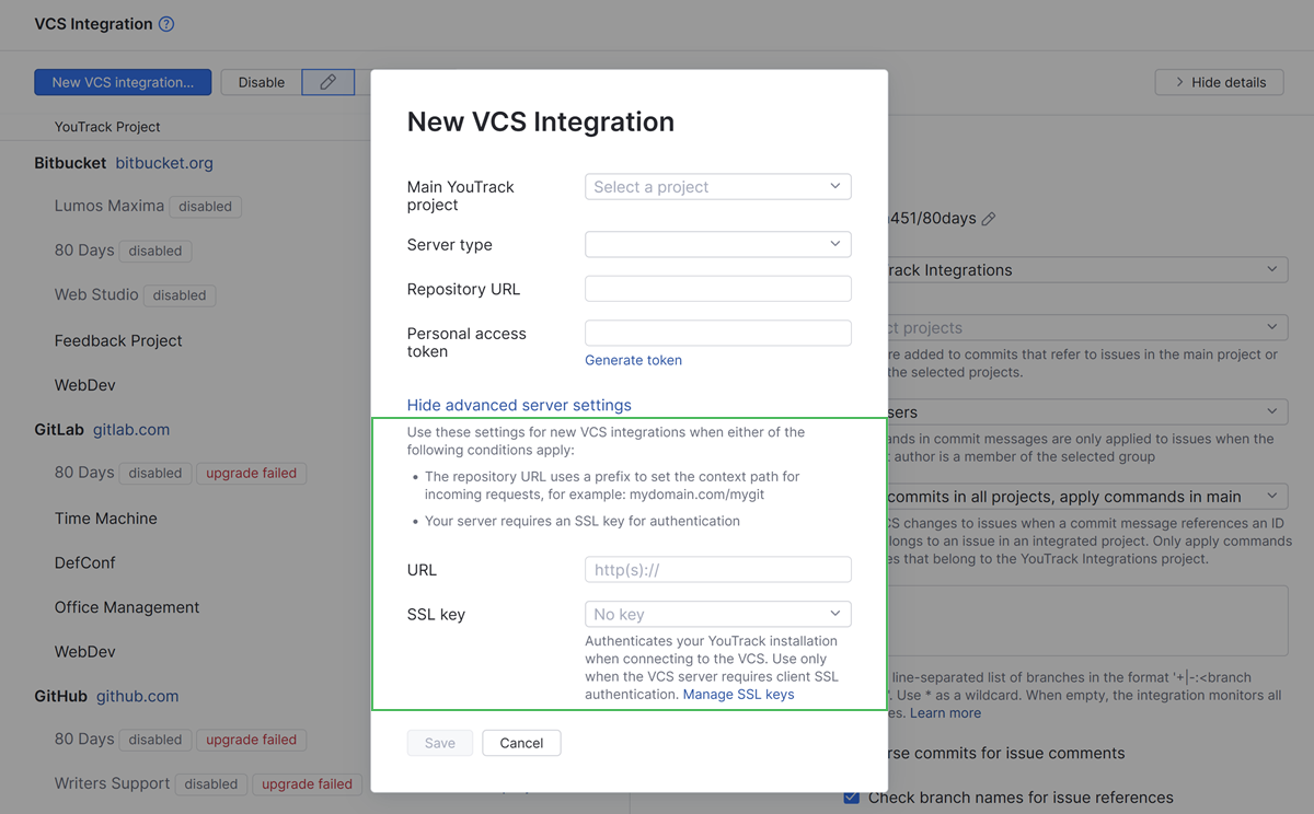 Bitbucket Server Integration | YouTrack Server Documentation
