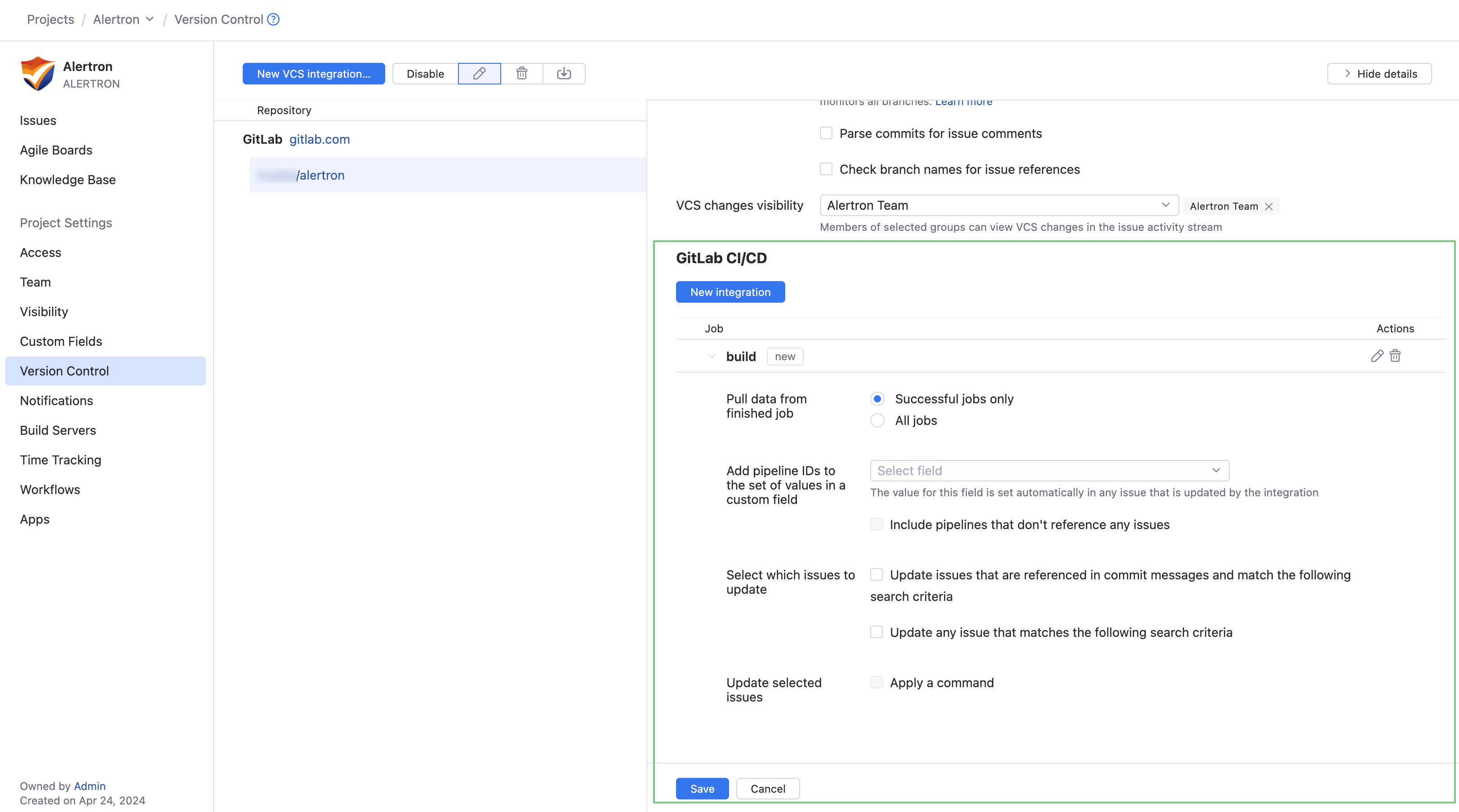 Integrate with GitLab CI/CD | YouTrack Server Documentation