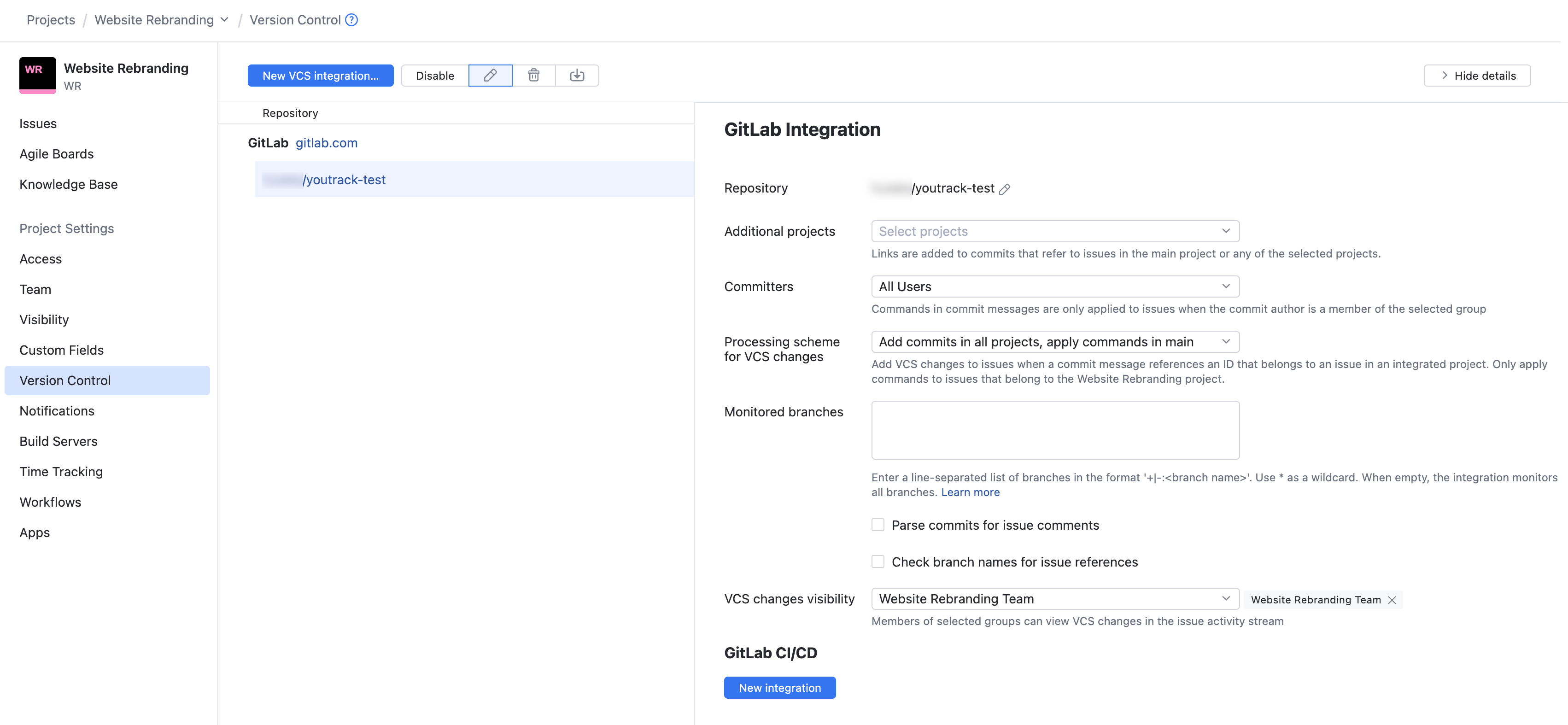 Integrate with GitLab | YouTrack Cloud Documentation
