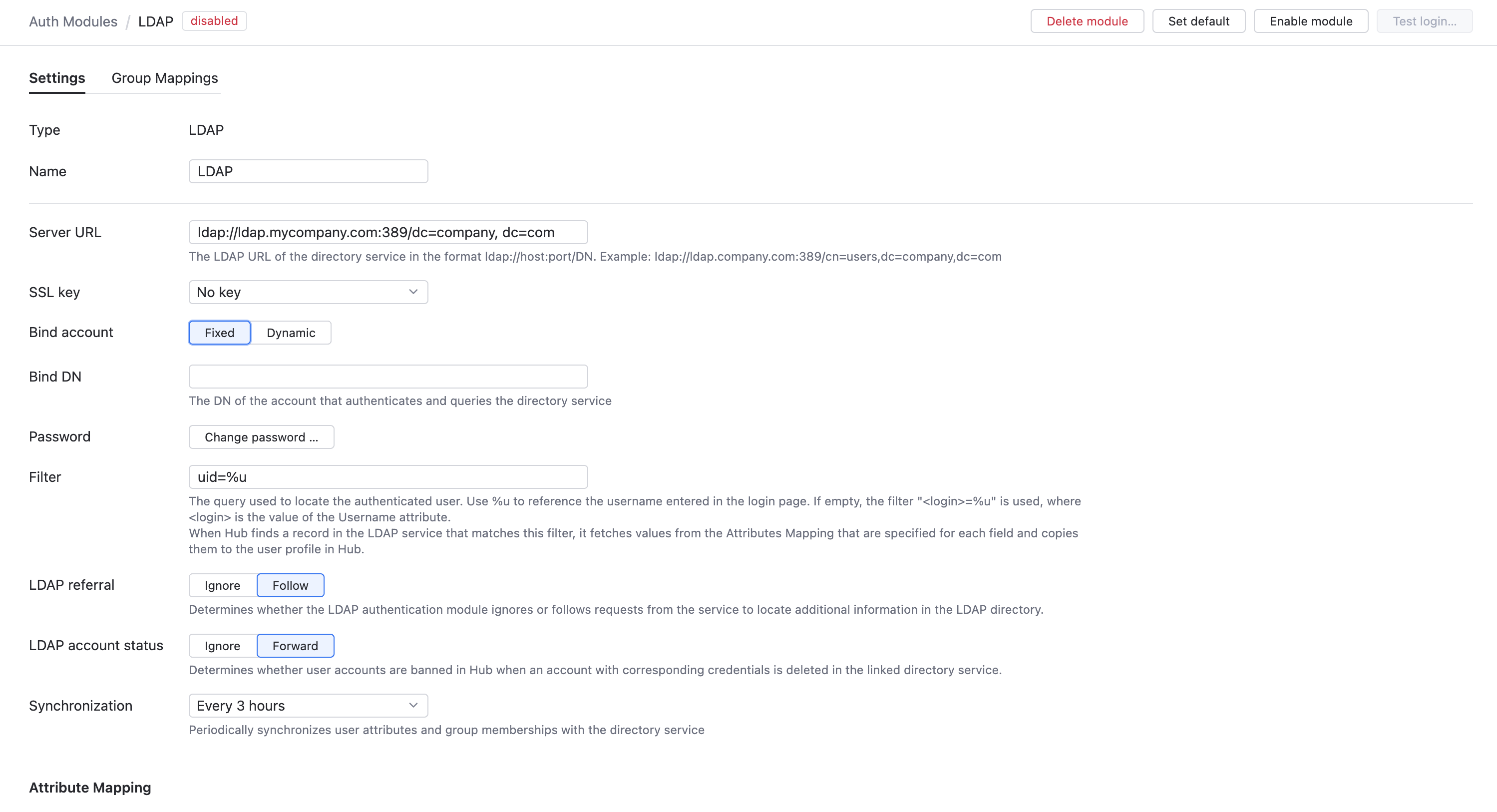 LDAP Auth Module | YouTrack Cloud Documentation
