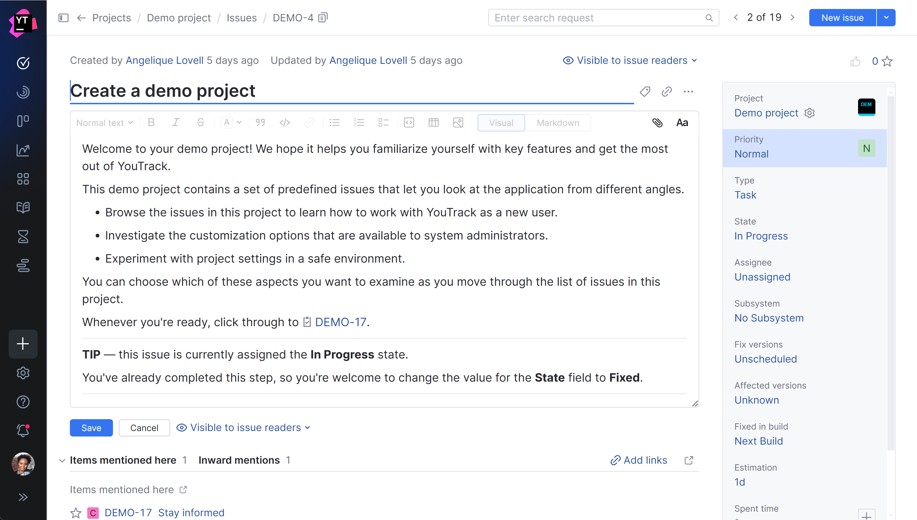 Issue Quick Start Guide | YouTrack Server Documentation