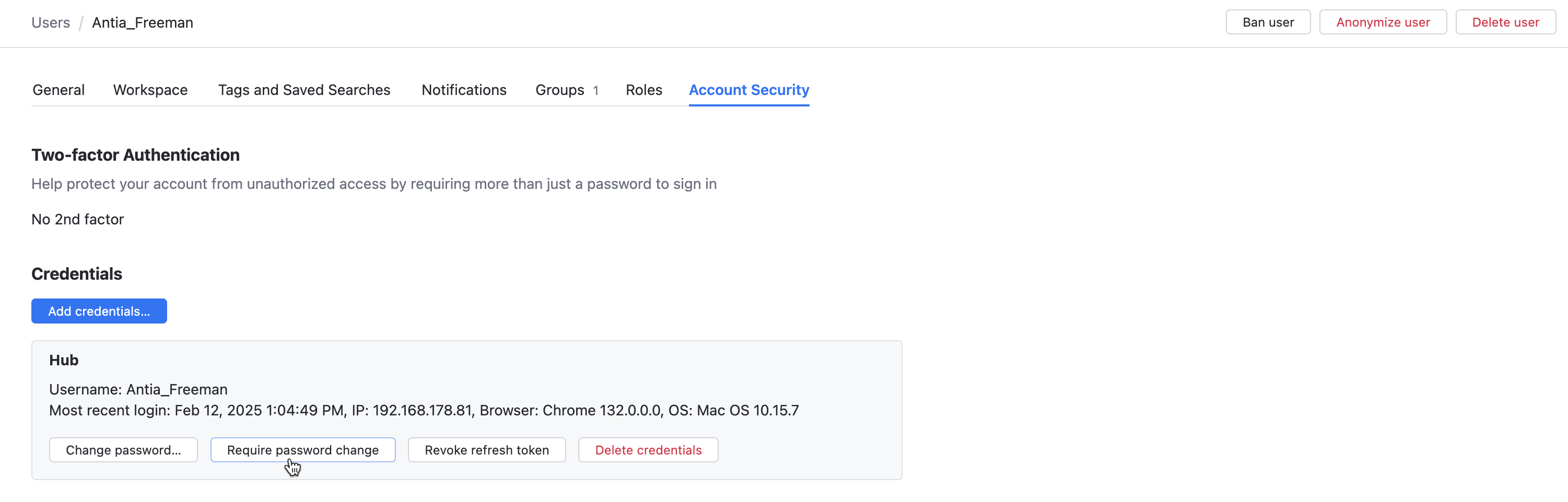 Request Password Changes | YouTrack Cloud Documentation