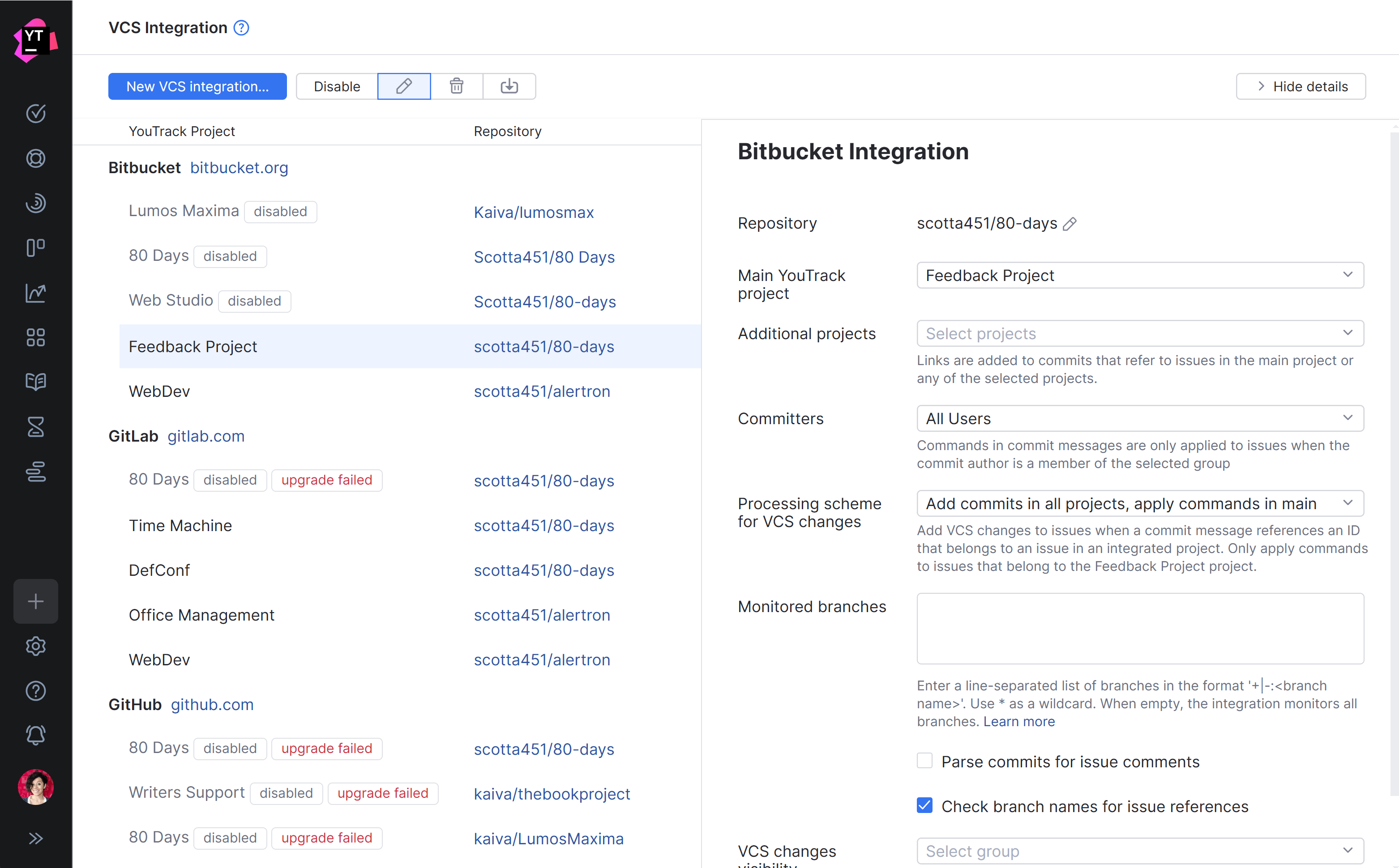 VCS Integration | YouTrack Server Documentation