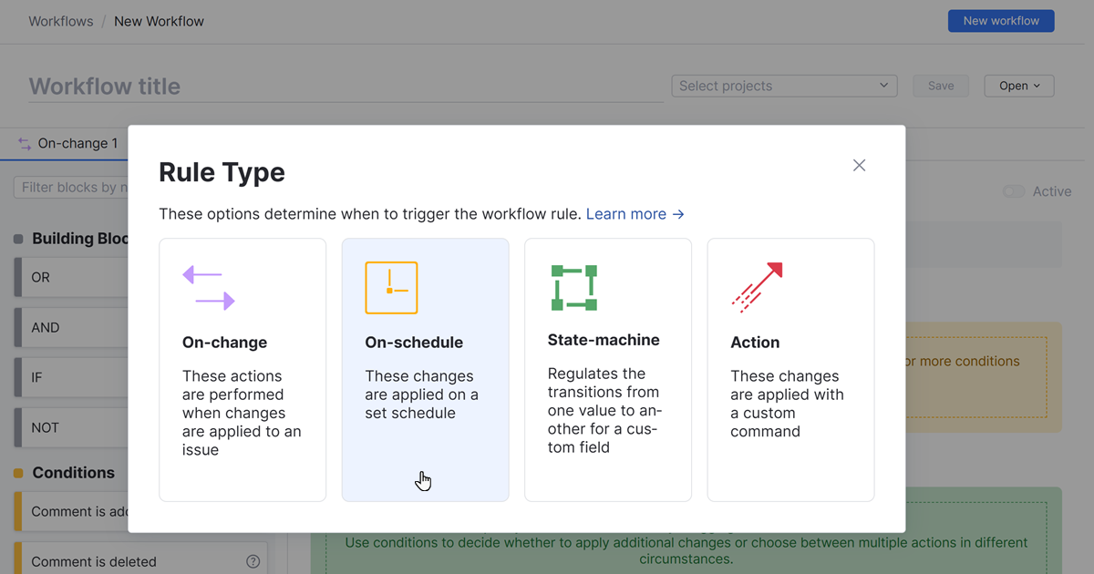 Workflow Rule Types | YouTrack Cloud Documentation