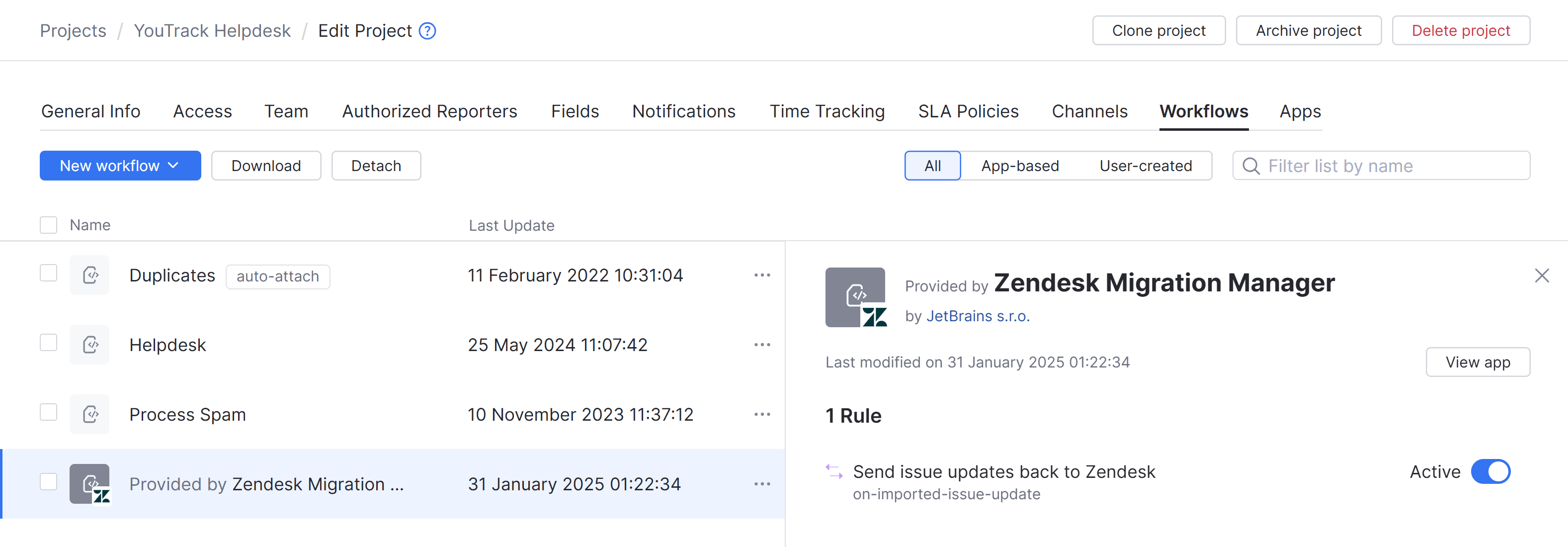 Zendesk Integration | YouTrack Server Documentation